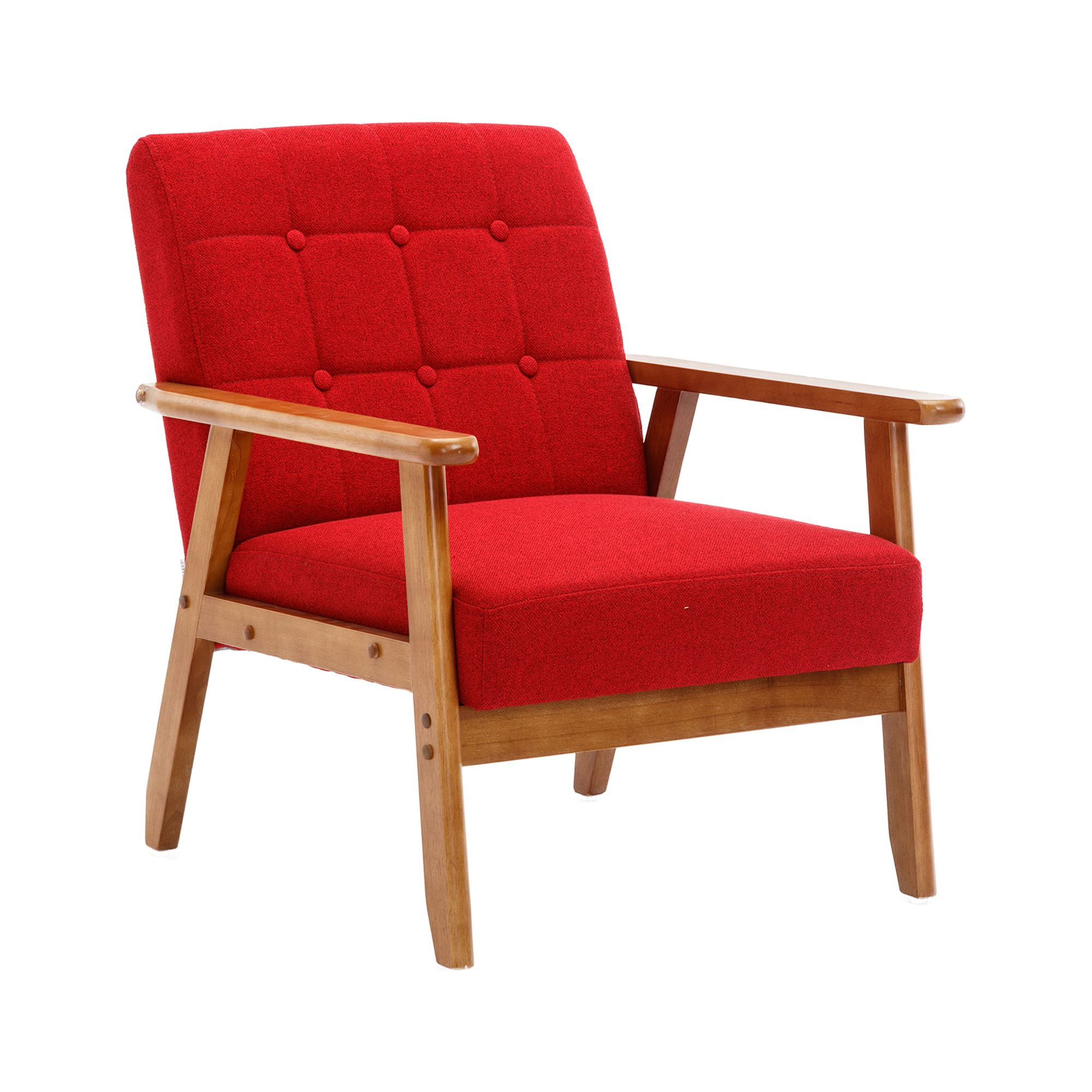 Rugerasy Leisure Chair, Living Room Chairs With Solid Wood Armrests And ...