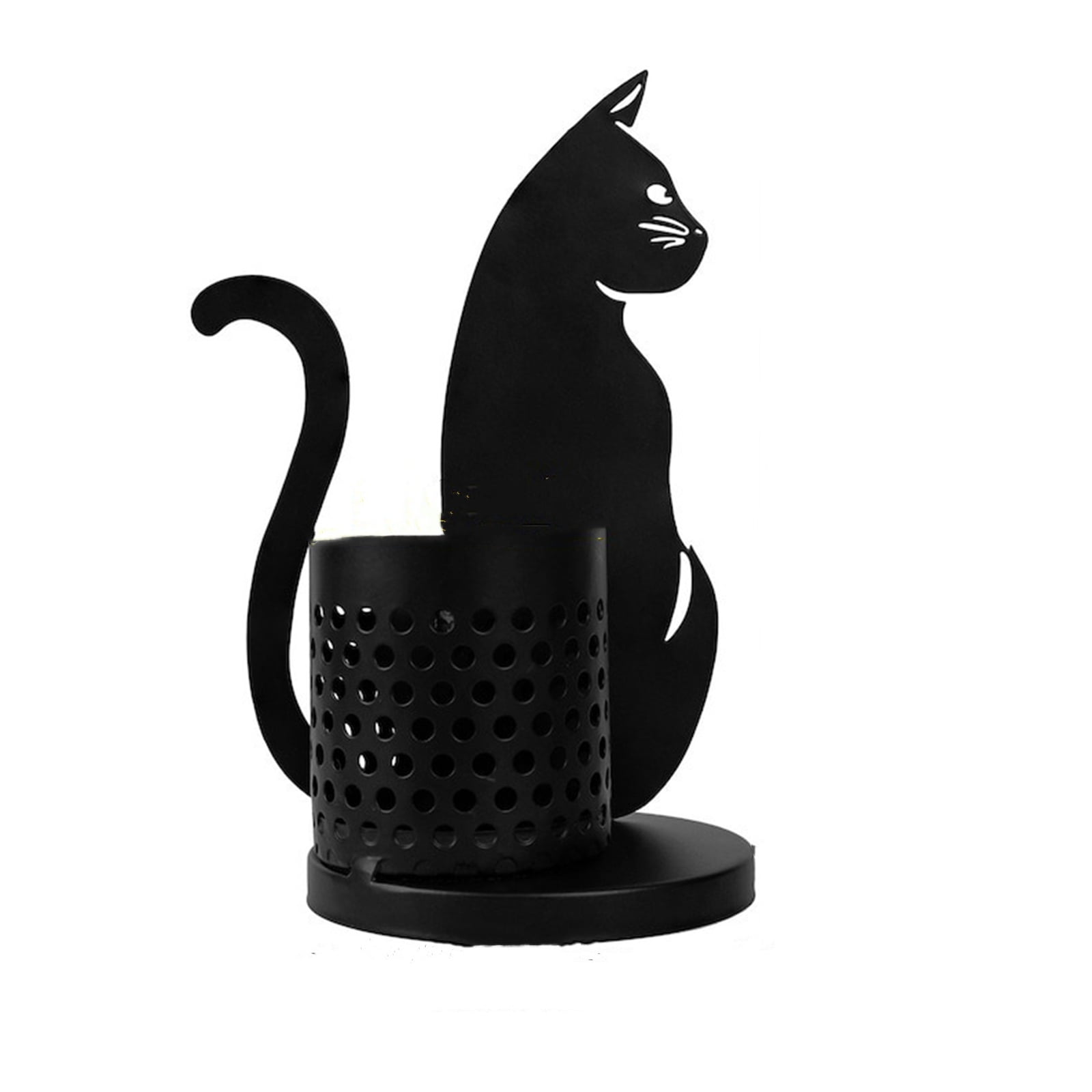Rugerasy Metal Cat Pen Holder Desk Organizer, Cute Cartoon Animal ...