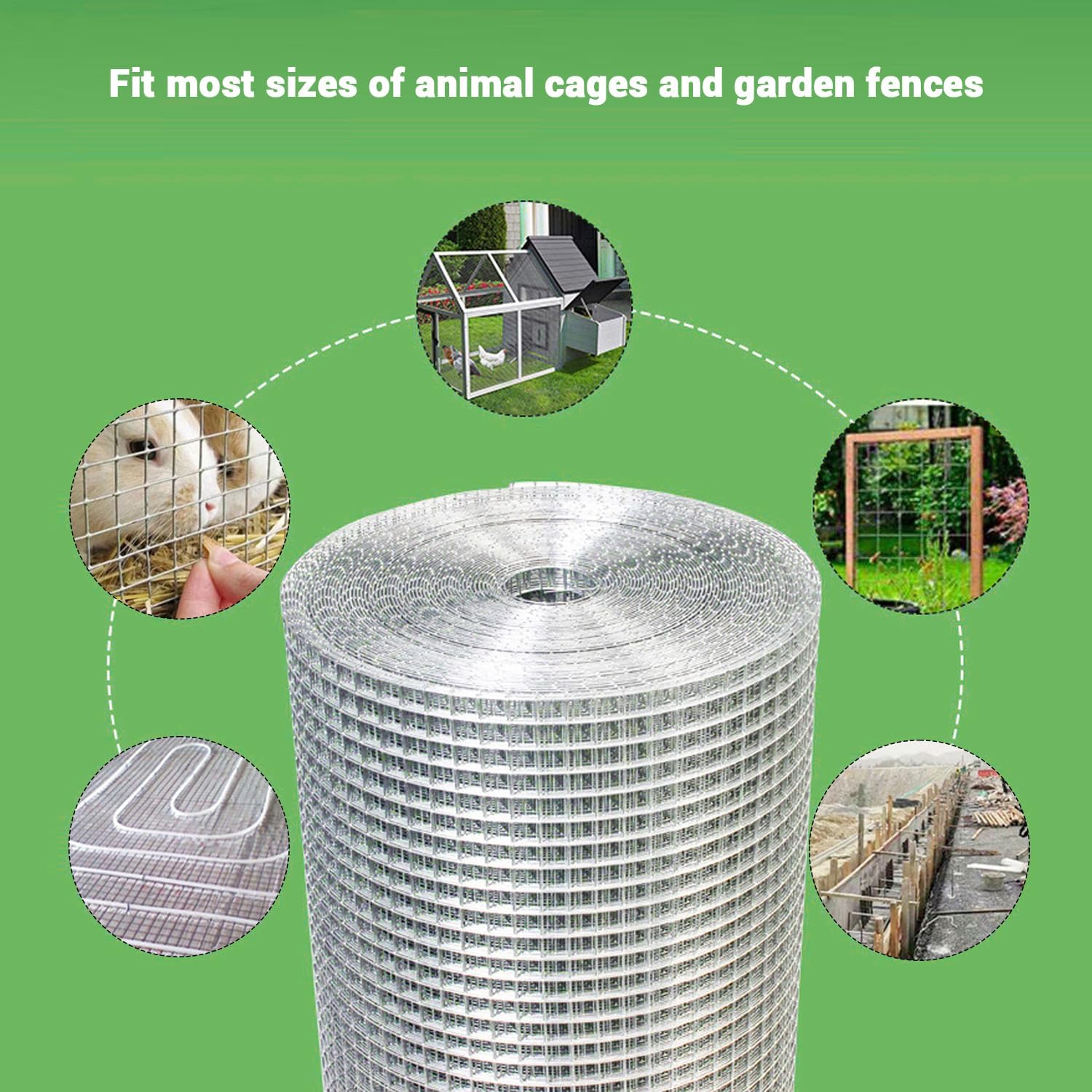 Rugerasy Outdoor Hardware Cloth,Garden Plant Welded Metal Wire Fence ...