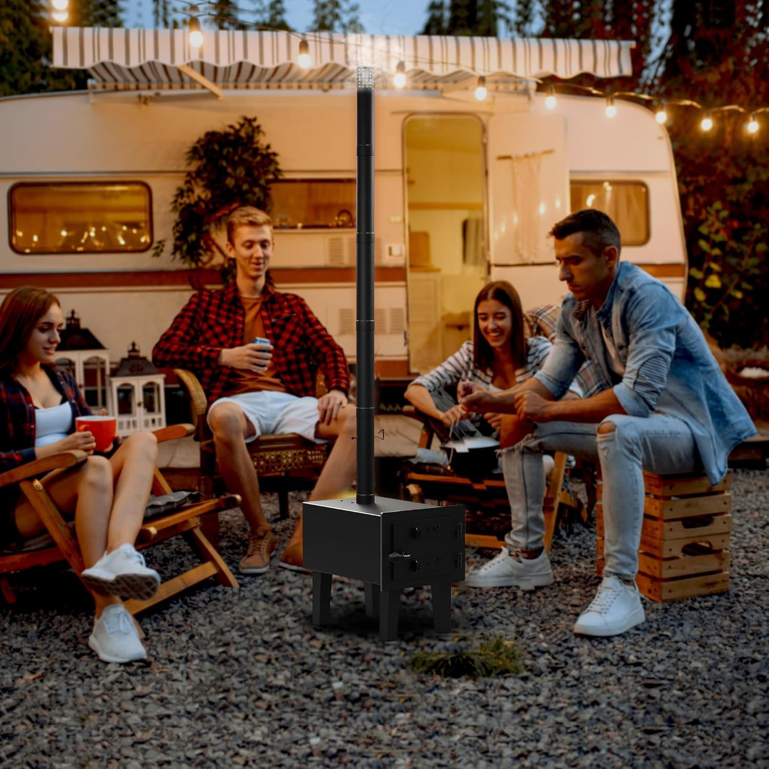 Rugerasy Outdoor Portable Wood-Burning Camp Stove,Wood Burning ...