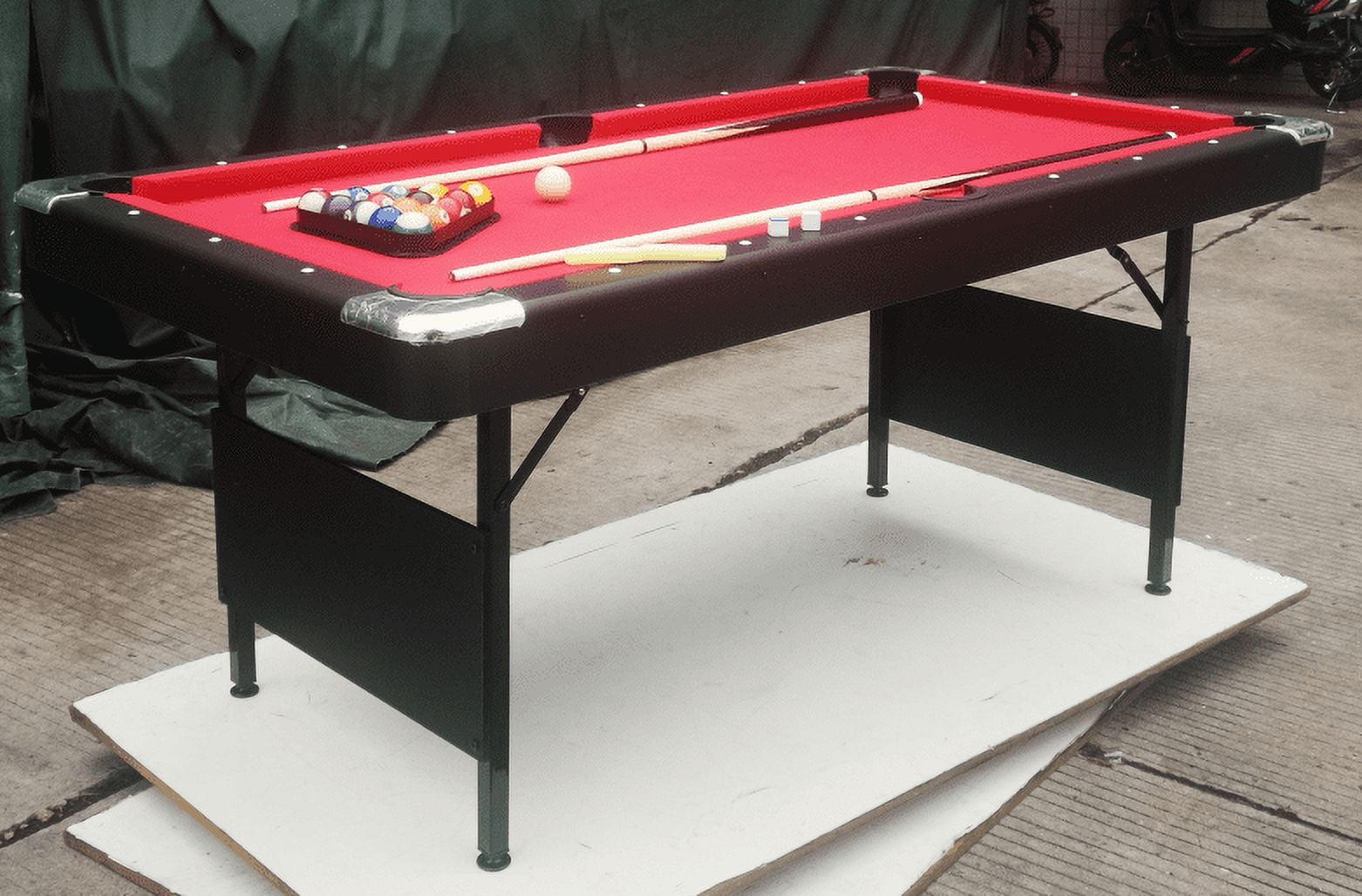 Rugerasy Portable Pool Table for Families,with Easy Folding for Storage ...