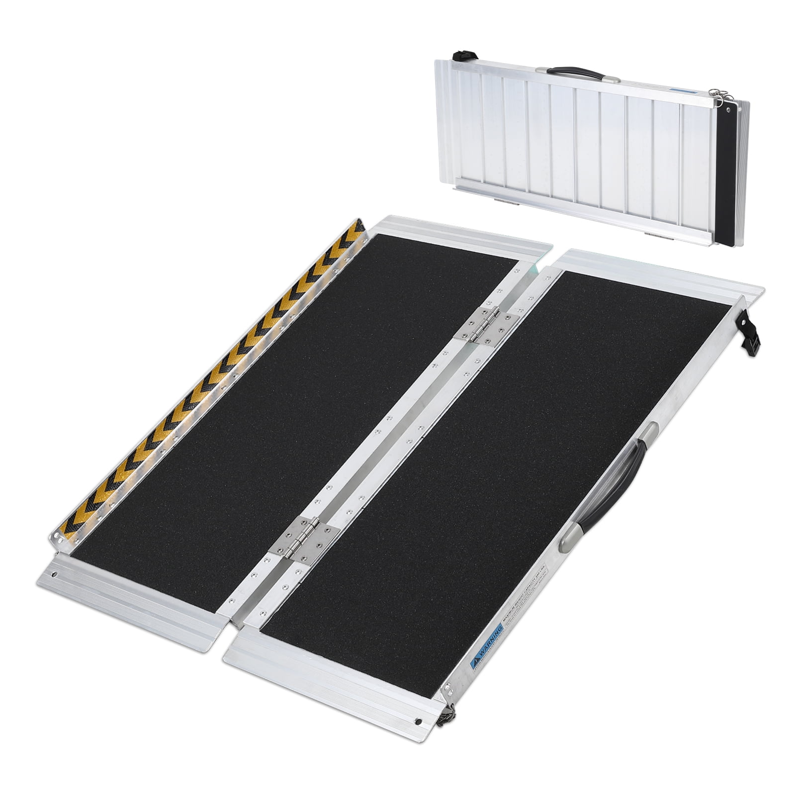 Rugerasy Portable Wheelchair Ramp, Non-Slip Aluminum Folding Handicap ...