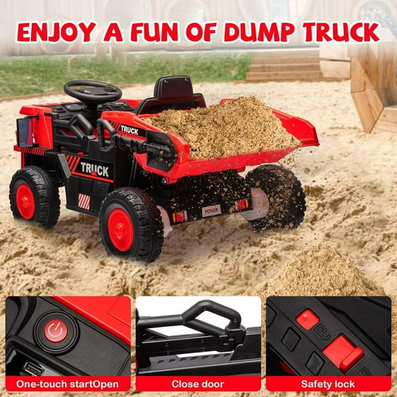 Rugerasy Ride On Dump Truck,Ride On Car Toy with Remote Control ...