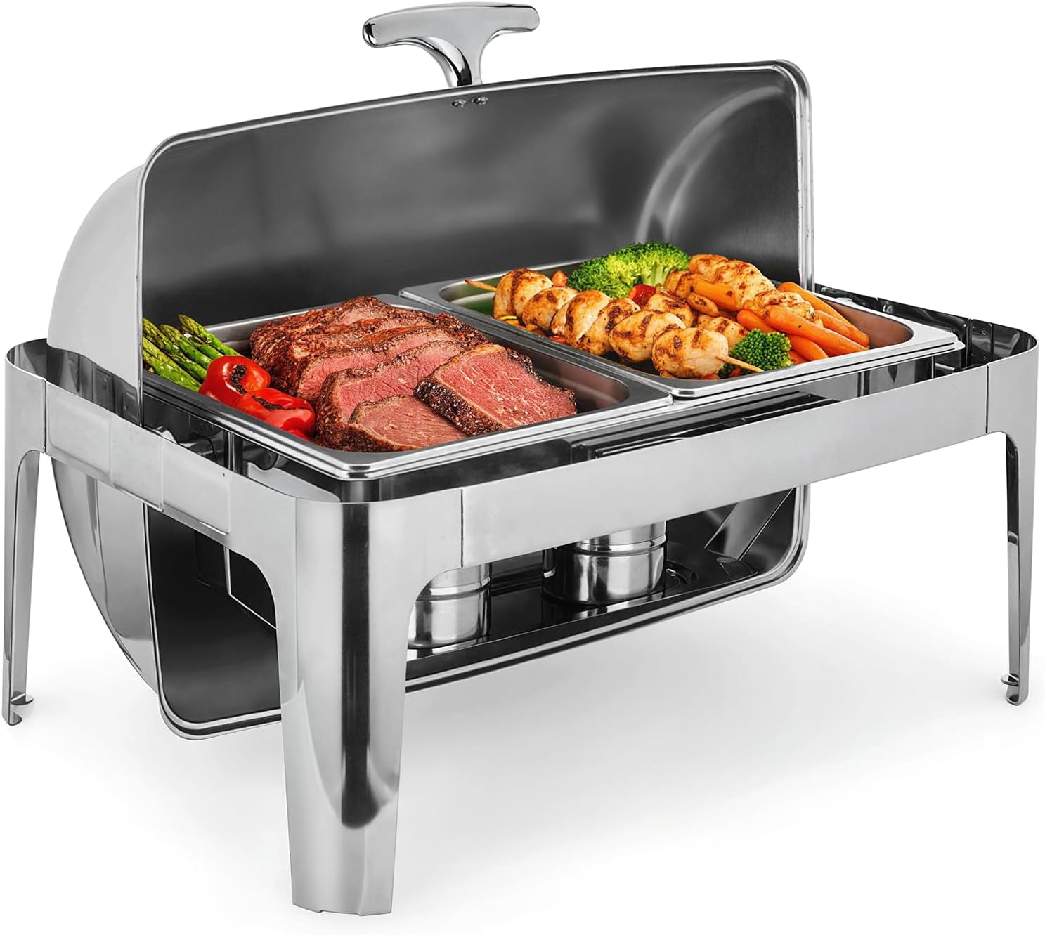 Rugerasy Roll Up Chafing Dishes for Buffet,Stainless Steel Chafers and ...