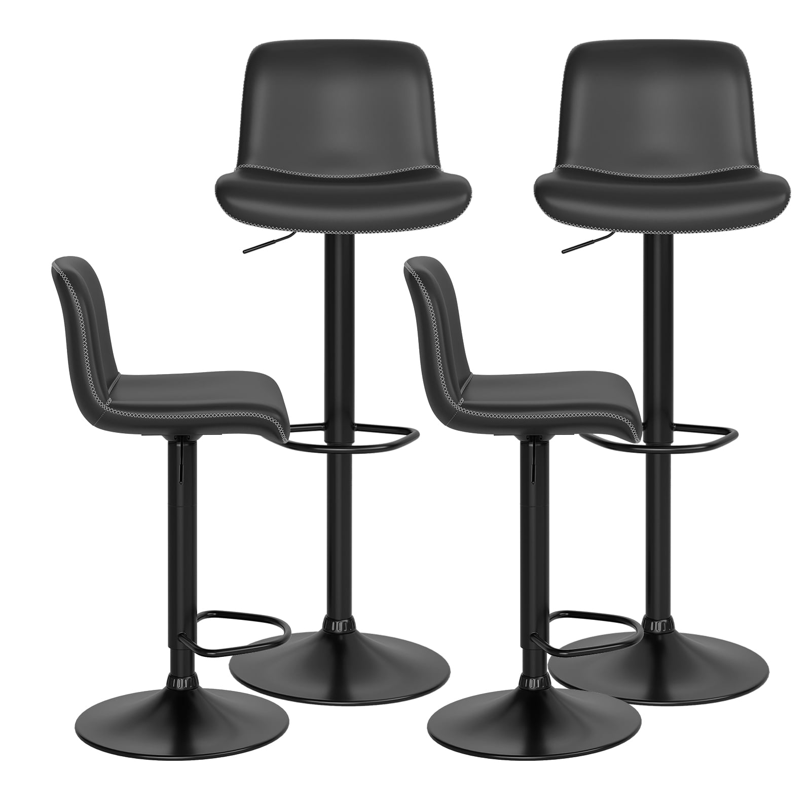 Rugerasy Swivel Bar Stools Set,Counter Height Swivel Bar Stools with ...