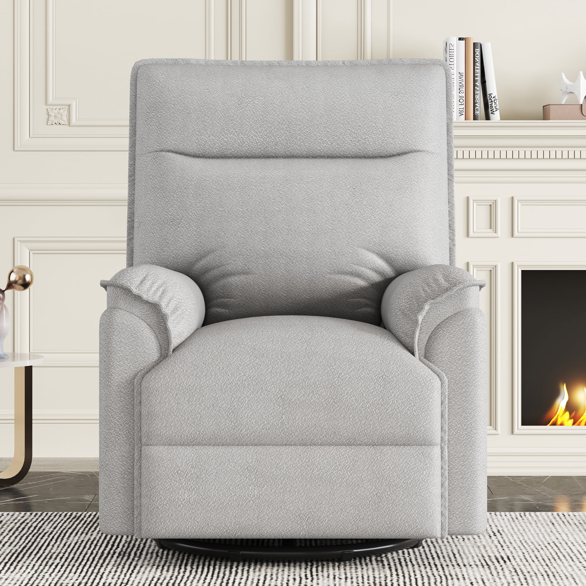 Rugerasy Swivel Recliner, Rocker Recliner Chair With Wide Padded ...