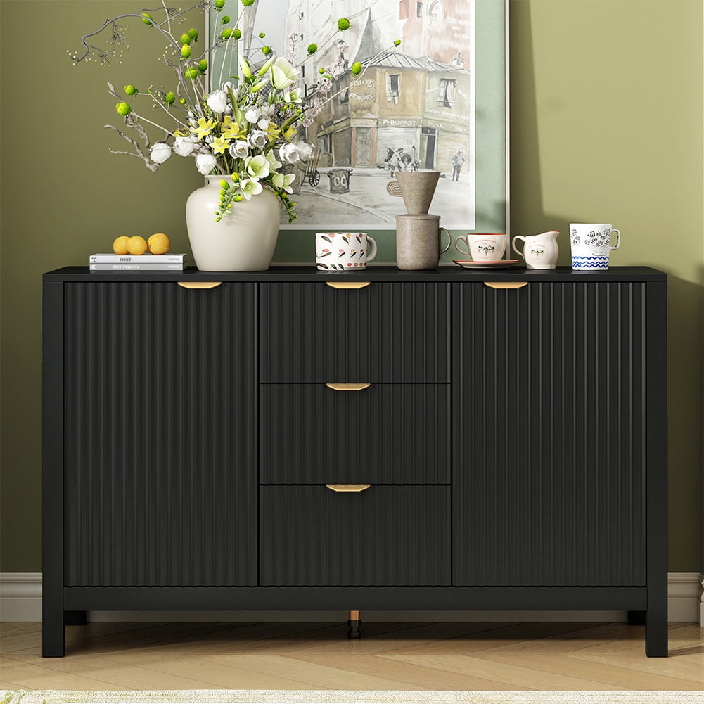 Rugerasy Wide Chest Fabric Dresser with 5 Foldable Drawers, Sturdy ...