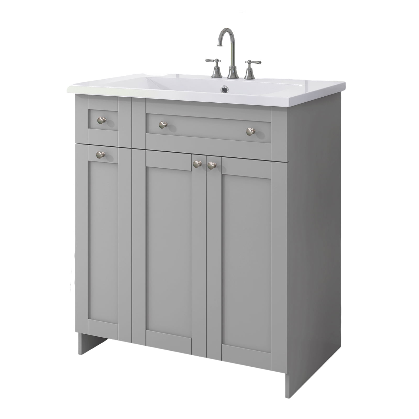 Rugerasy Wood Bathroom Vanity locker With Single Sink Waterproof ...