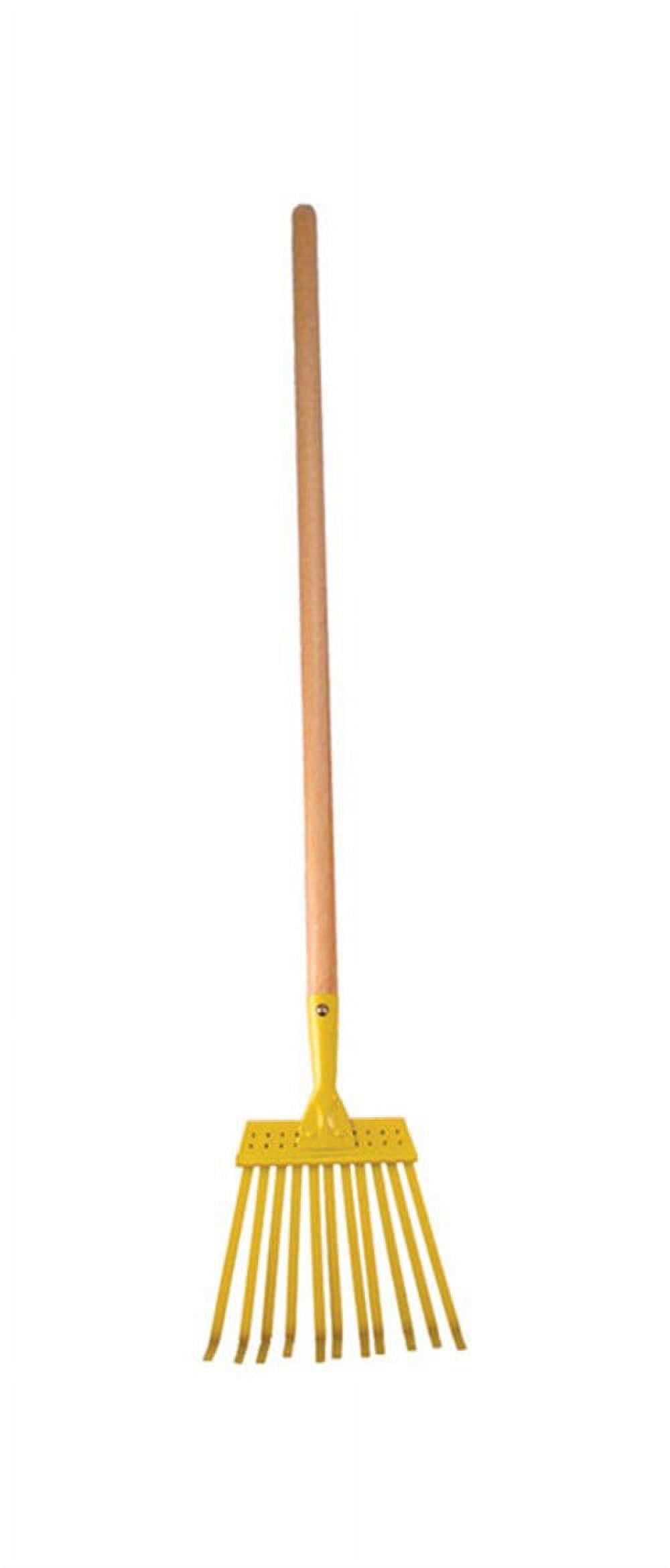 Rugg Buddy Bee Lawn Hand Leaf Rake, 31 in. L x 12 in. W Steel, Wood ...