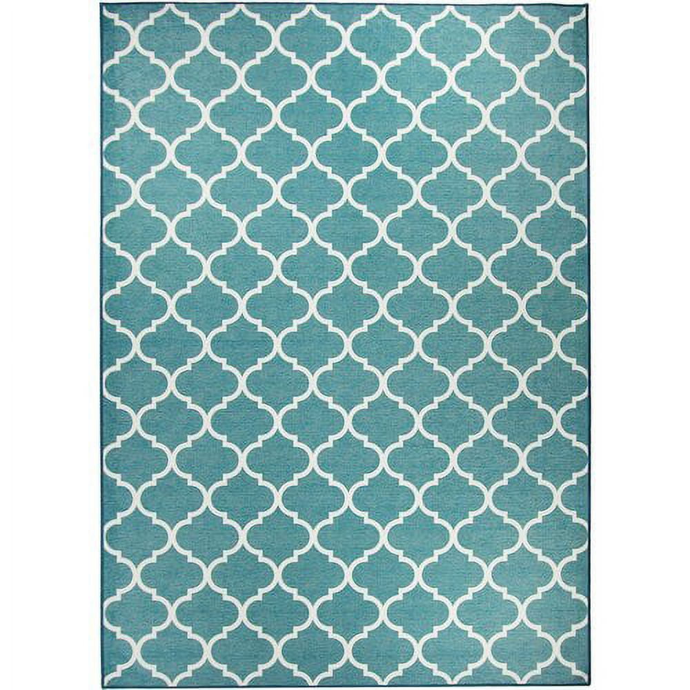 Ruggable Moroccan Teal Indoor/Outdoor Accent Rug - Walmart.com