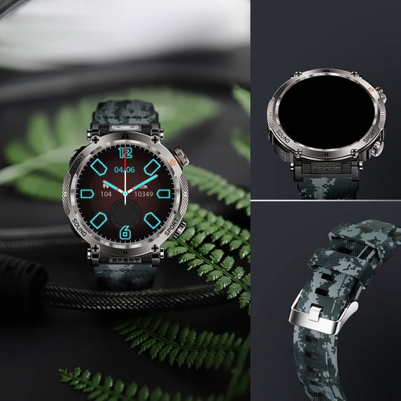 Rugged 1.7" HD Smartwatch for Men, 600mAh, Wireless Calls, 110+ Sport ...