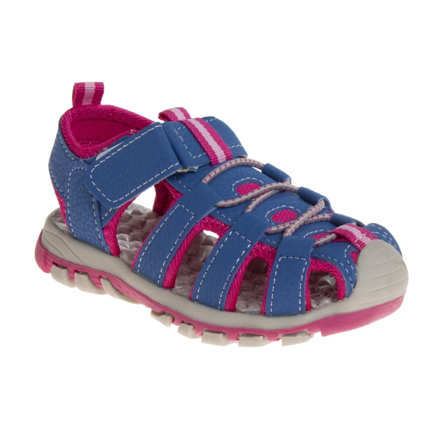 Rugged Bear Boy Closed- Toe Kids Sport Sandals- Blue/Fuchsia, 1 ...