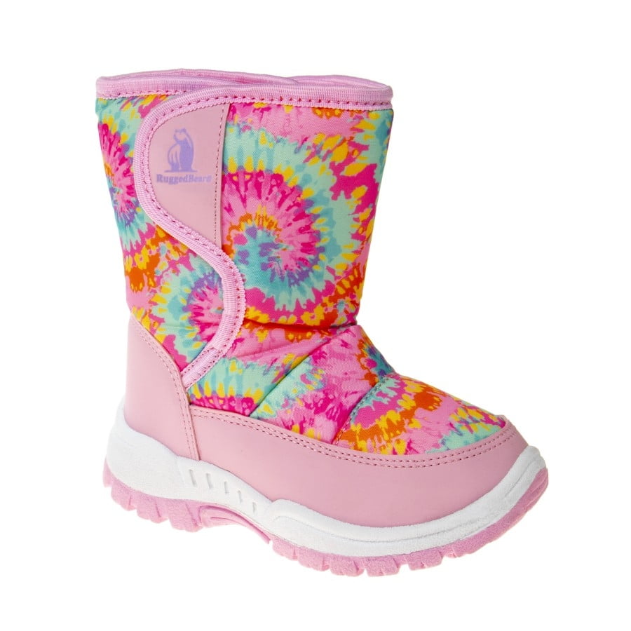 Rugged Bear Girls' Kid Winter Snow Boots - Pink, Size 2 - Walmart.com