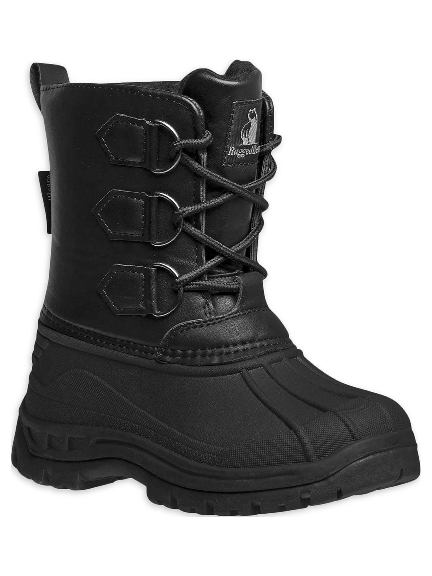 Rugged Bear Kids Waterproof Snow Boots, Medium Black, 4 - Walmart.com