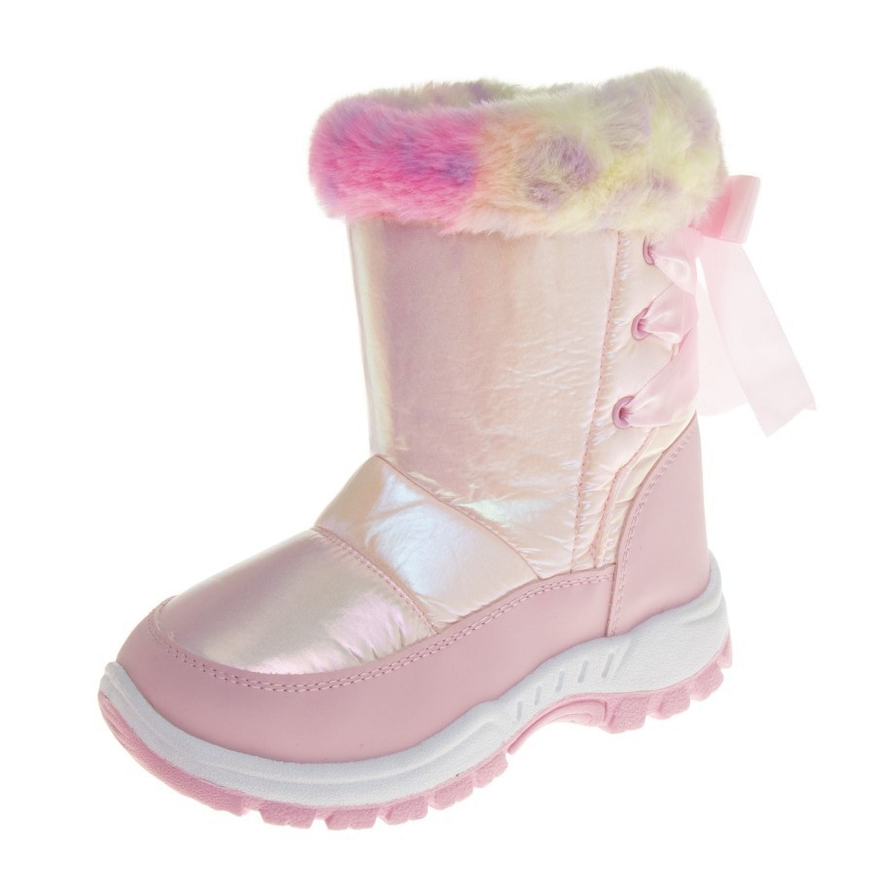 Rugged Bear Little Kids Girls Synthetic Snow Boots with Beautiful Lace ...