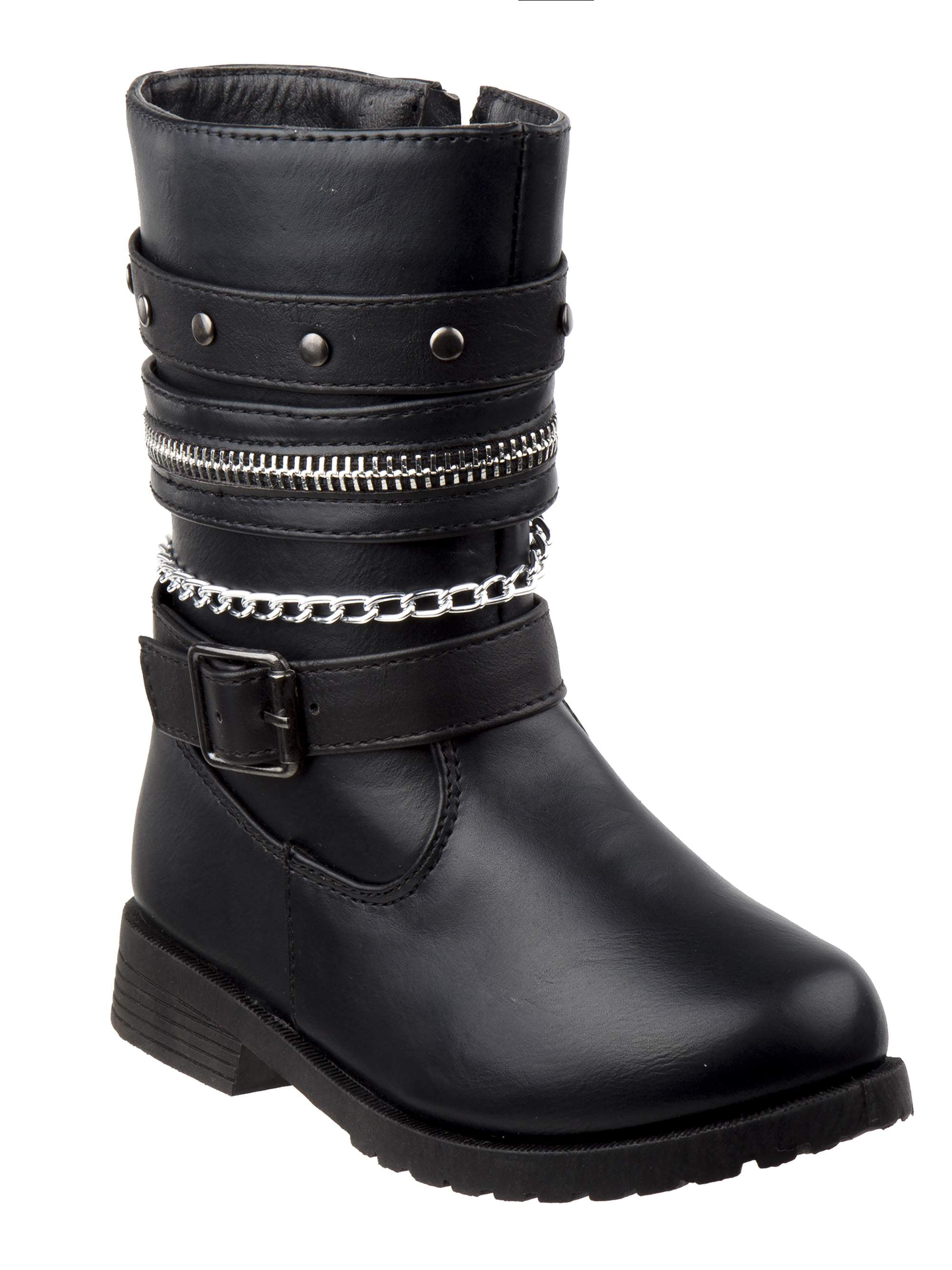 Rugged Bear Studded Chained Girls' Boots - Walmart.com