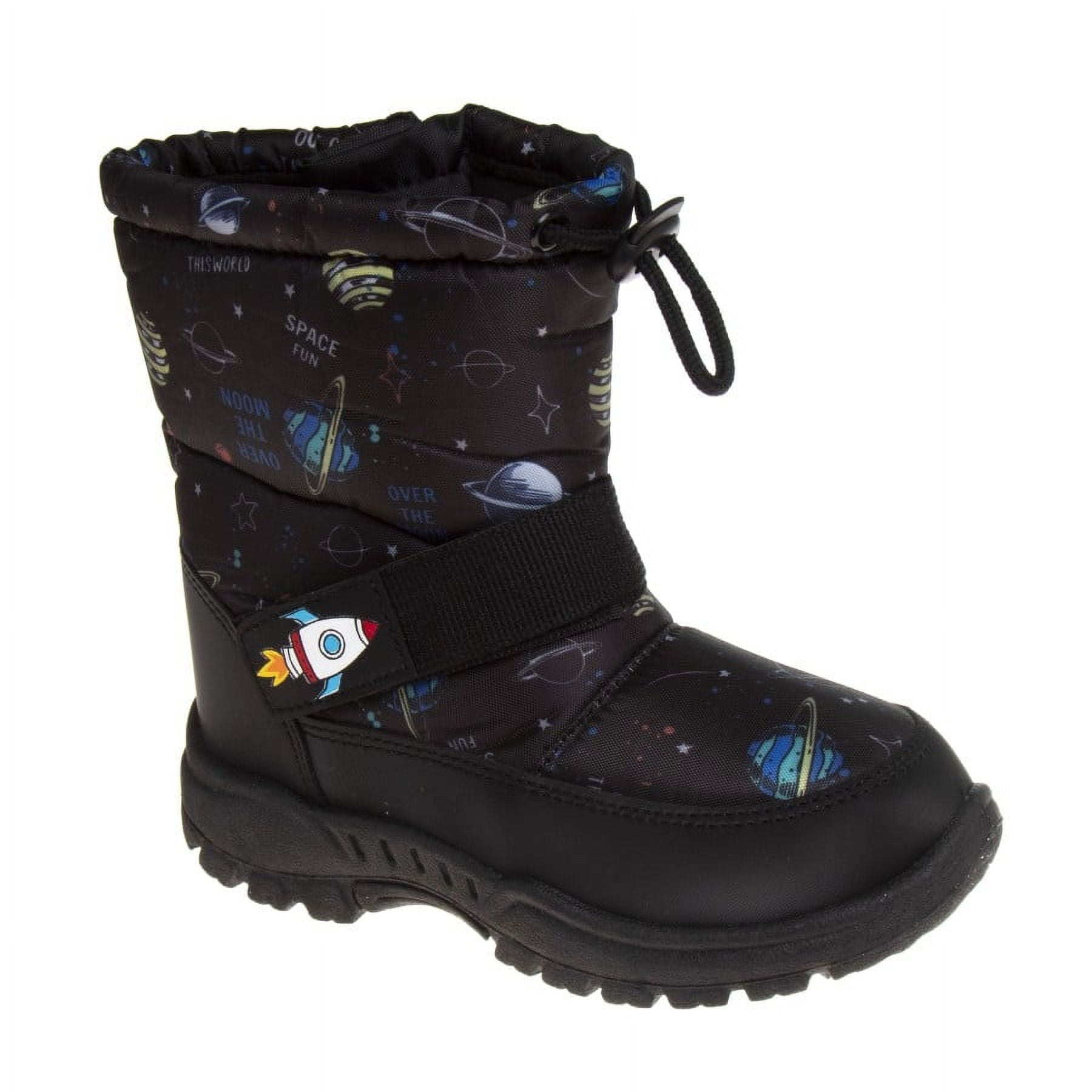 Rugged Bear Toddler Girls Synthetic Snow Boots with Bungee Cord Closure ...