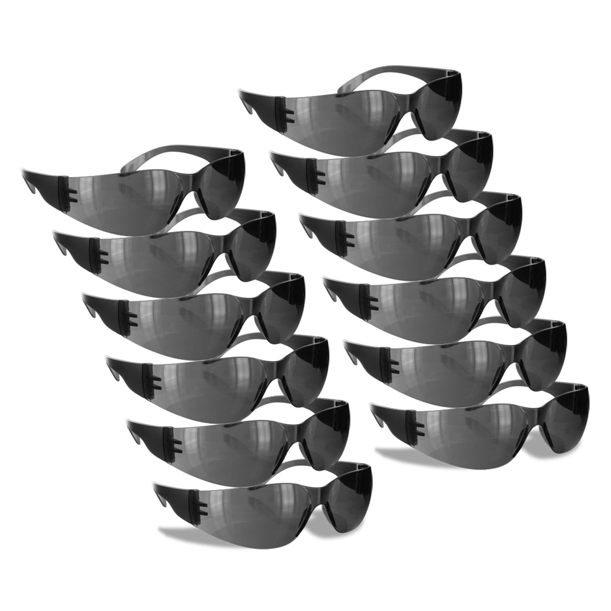 Rugged Blue Diablo Protective Eyewear Safety Glasses - Gray 12 PK ...