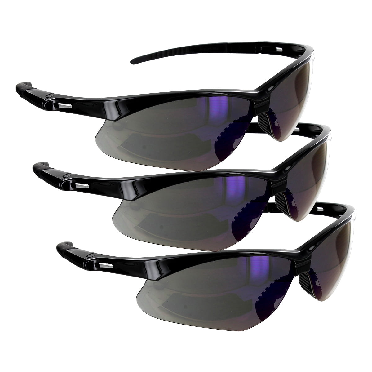 Rugged Blue Mojave Protective Eyewear Safety Glasses - Blue Mirror Lens ...