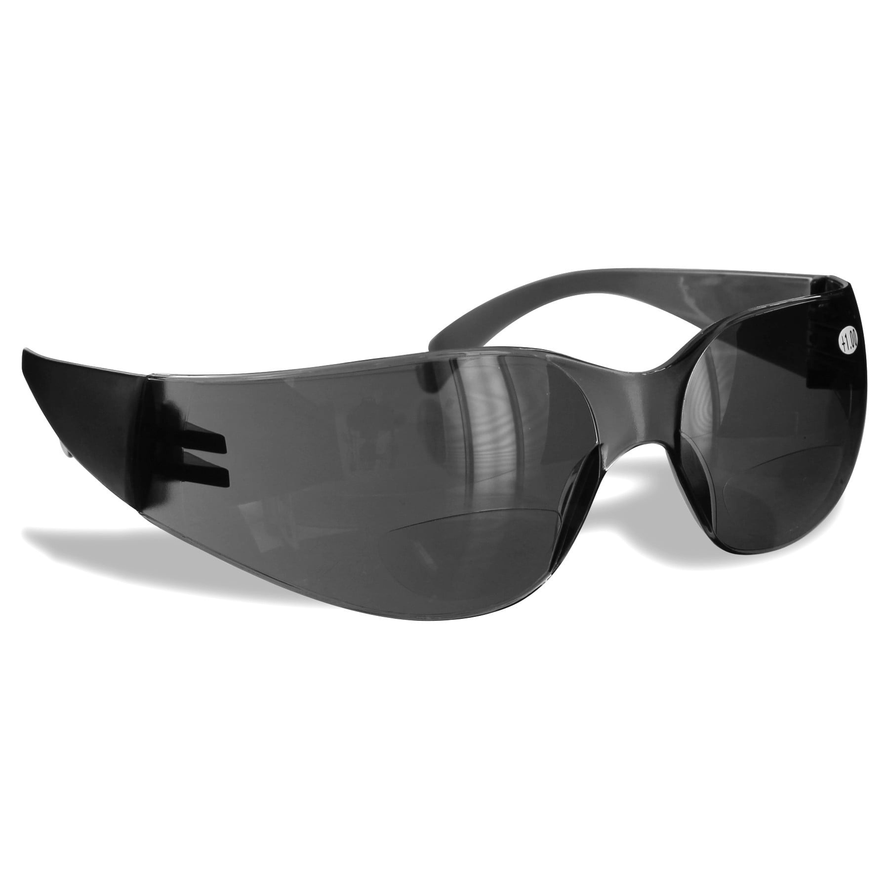 Rugged Blue Bifocal Reading Safety Glasses, Shaded Lens, Gray, 1.5 ...
