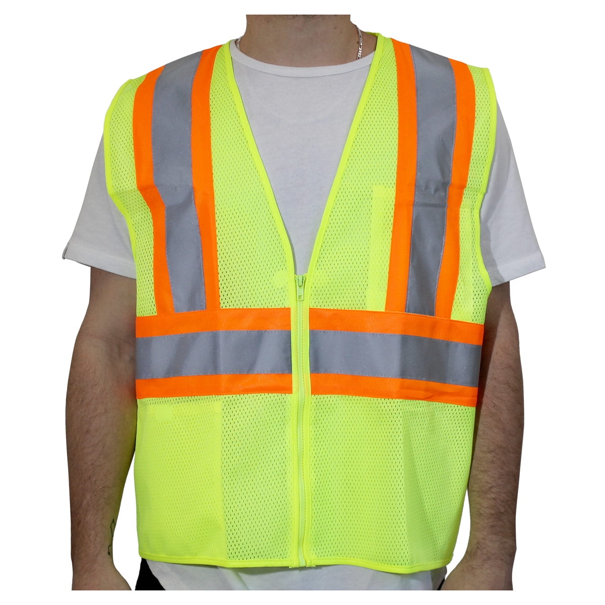 Rugged Blue Type R Class 2 Hi-Vis Two-Tone Mesh Safety Vest, Hi-Vis ...