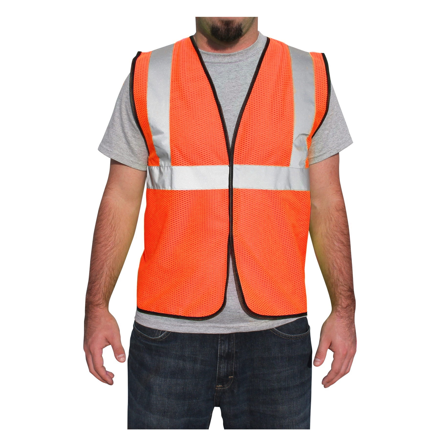 Rugged Blue Type R Class 2 High-Vis Economy Mesh Safety Vest, High-Vis ...