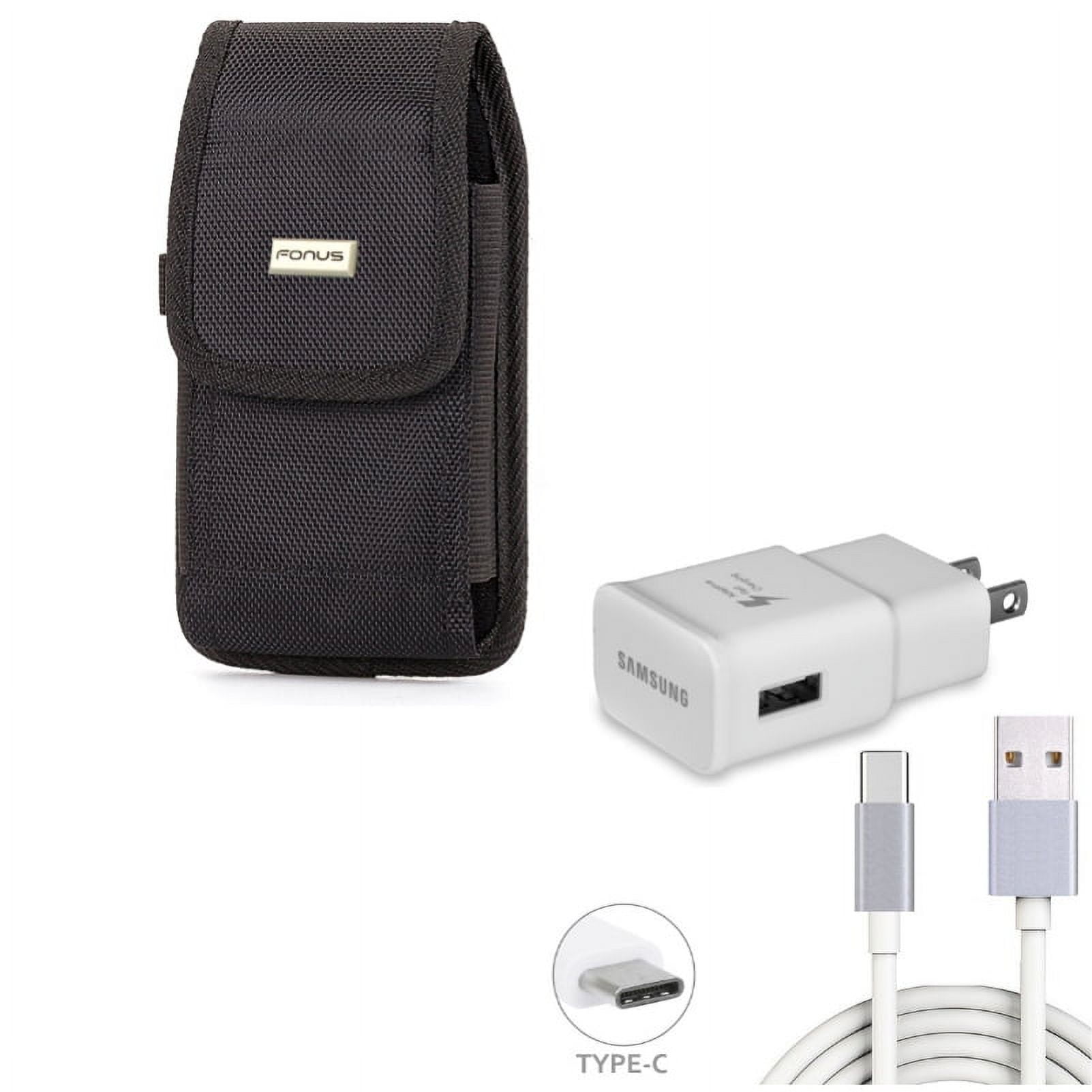 Rugged Canvas Carry Case w Home Wall Adaptive Fast Charger 6ft Type-C ...