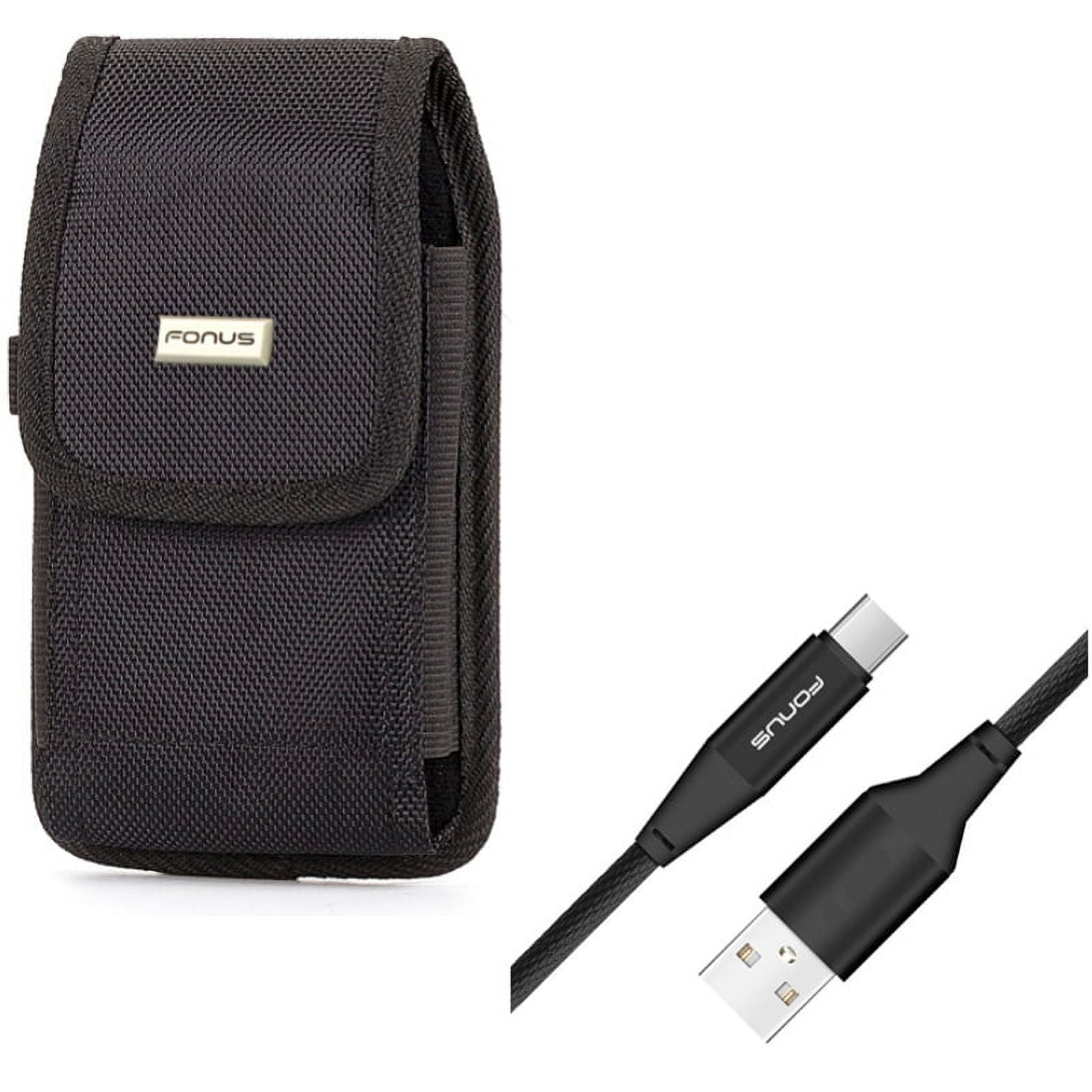 Rugged Canvas Case Vertical Belt Holster w Durable Cotton Braided 6ft ...