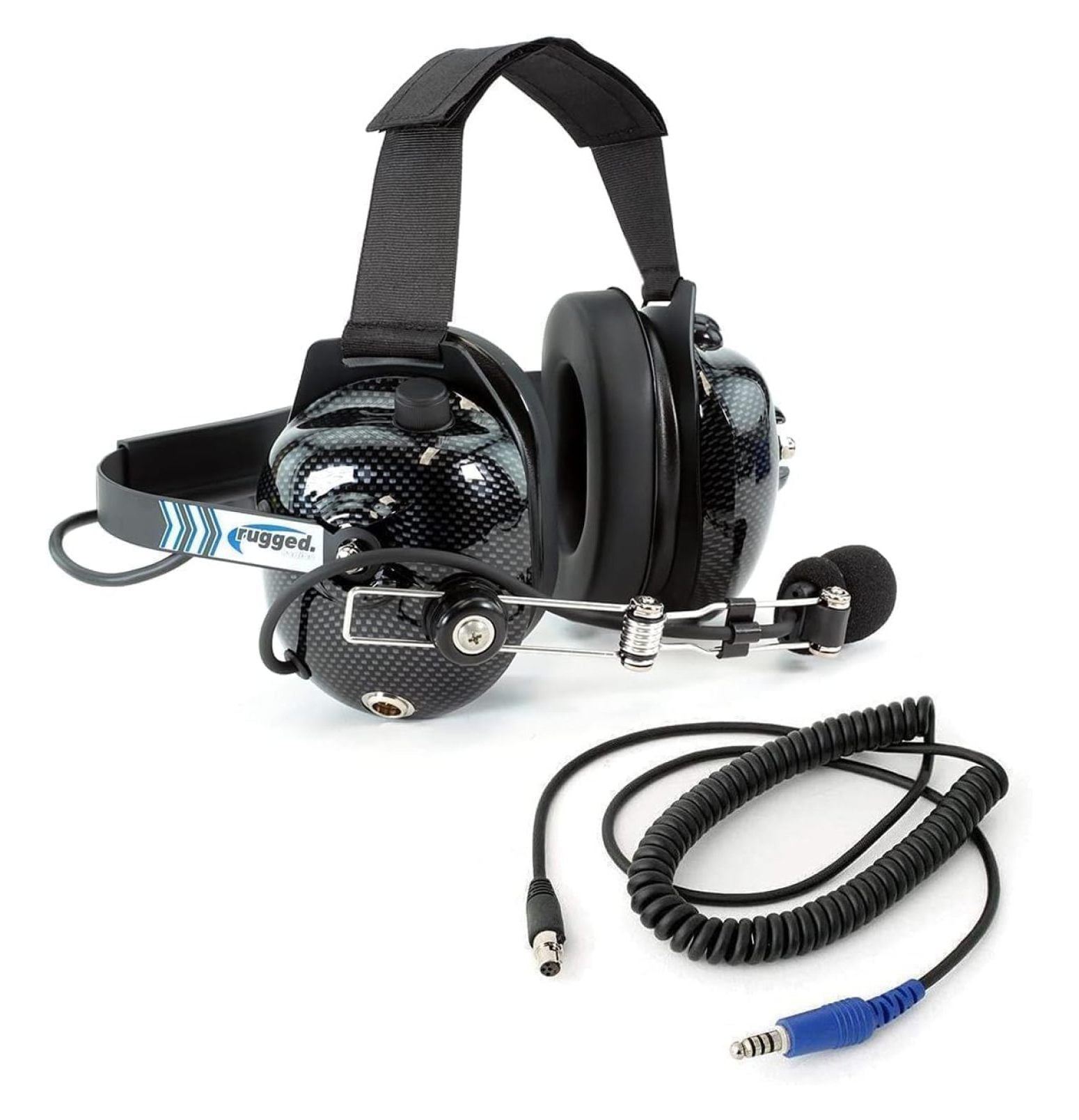 Rugged Carbon Fiber Behind The Head Headset and Adaptor Cable for ...