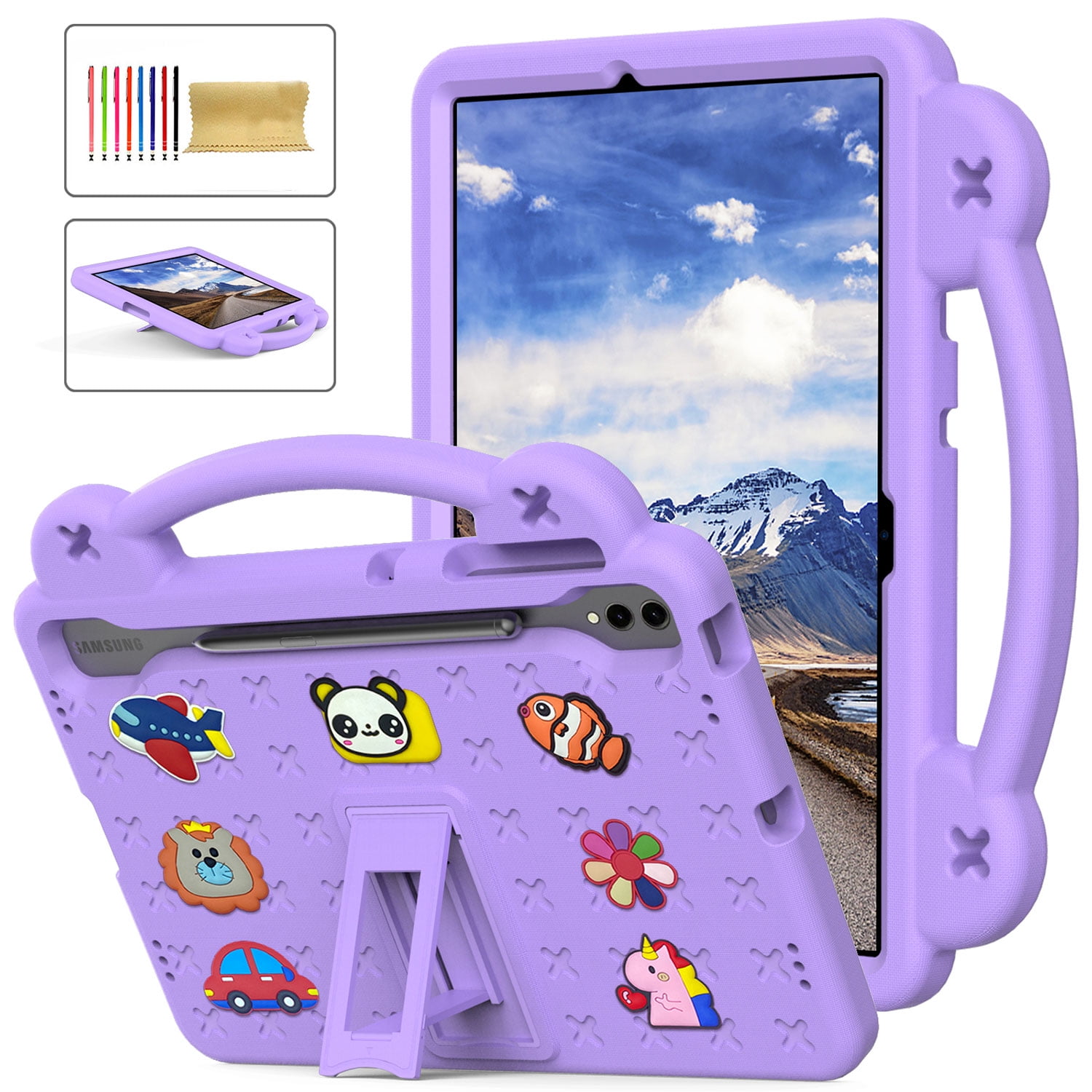 Rugged Case for Galaxy Tab S10 Plus 12.4 inch 2024, Samsung Galaxy Tab ...