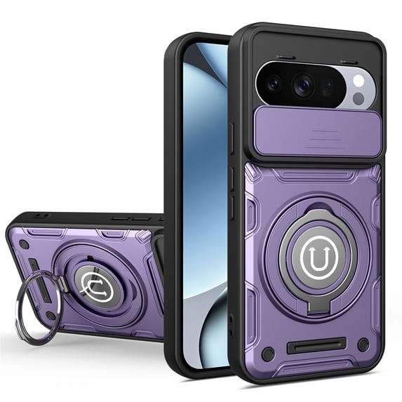 Rugged Case for Google Pixel 10 Pro XL, 360 Rotating Ring Kickstand ...