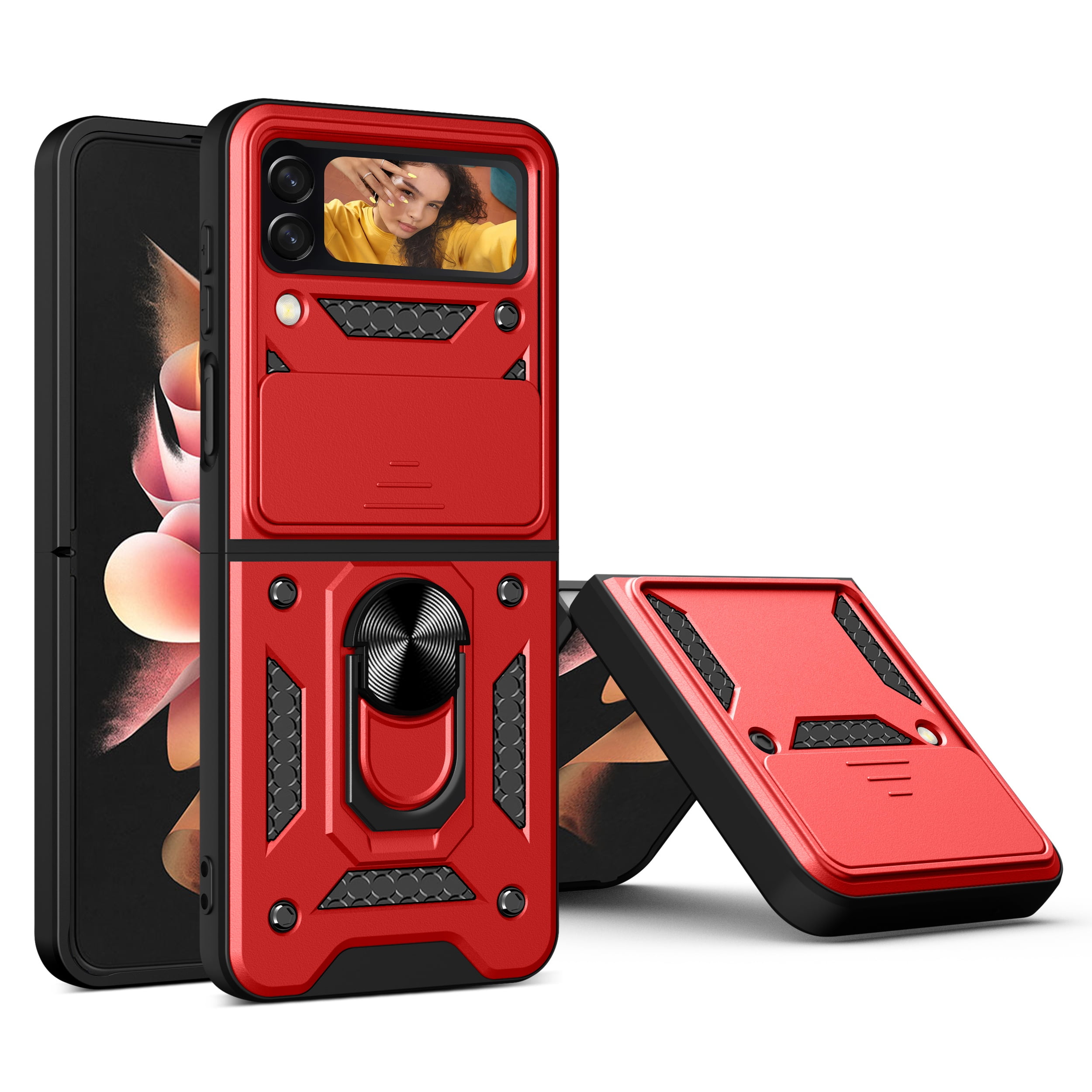 Rugged Case for Samsung Galaxy Z Flip 3 Shockproof Phone Case with ...