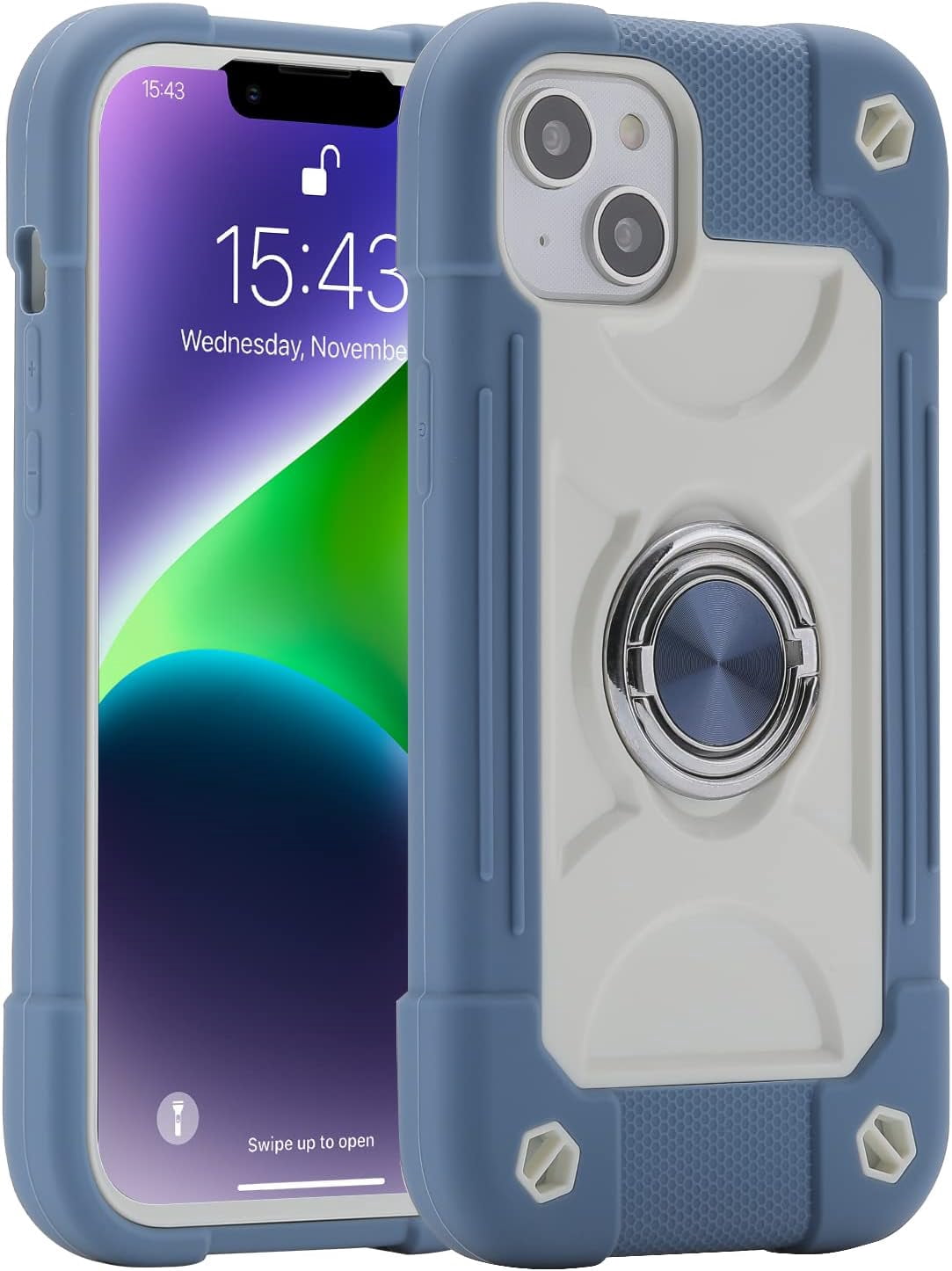 Rugged Cell Phone Case for iPhone 14 Plus, Blue - Walmart.com