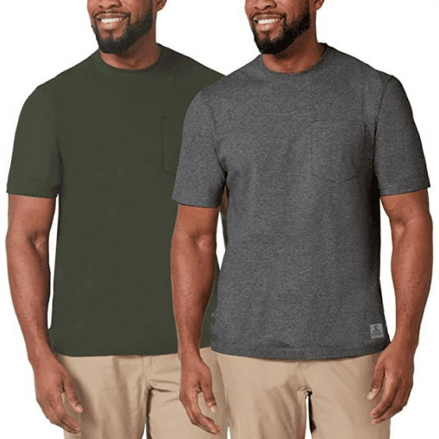 Rugged Elements Men's 2-Pack Classic Comfort Fit Short Sleeve Work Tee ...