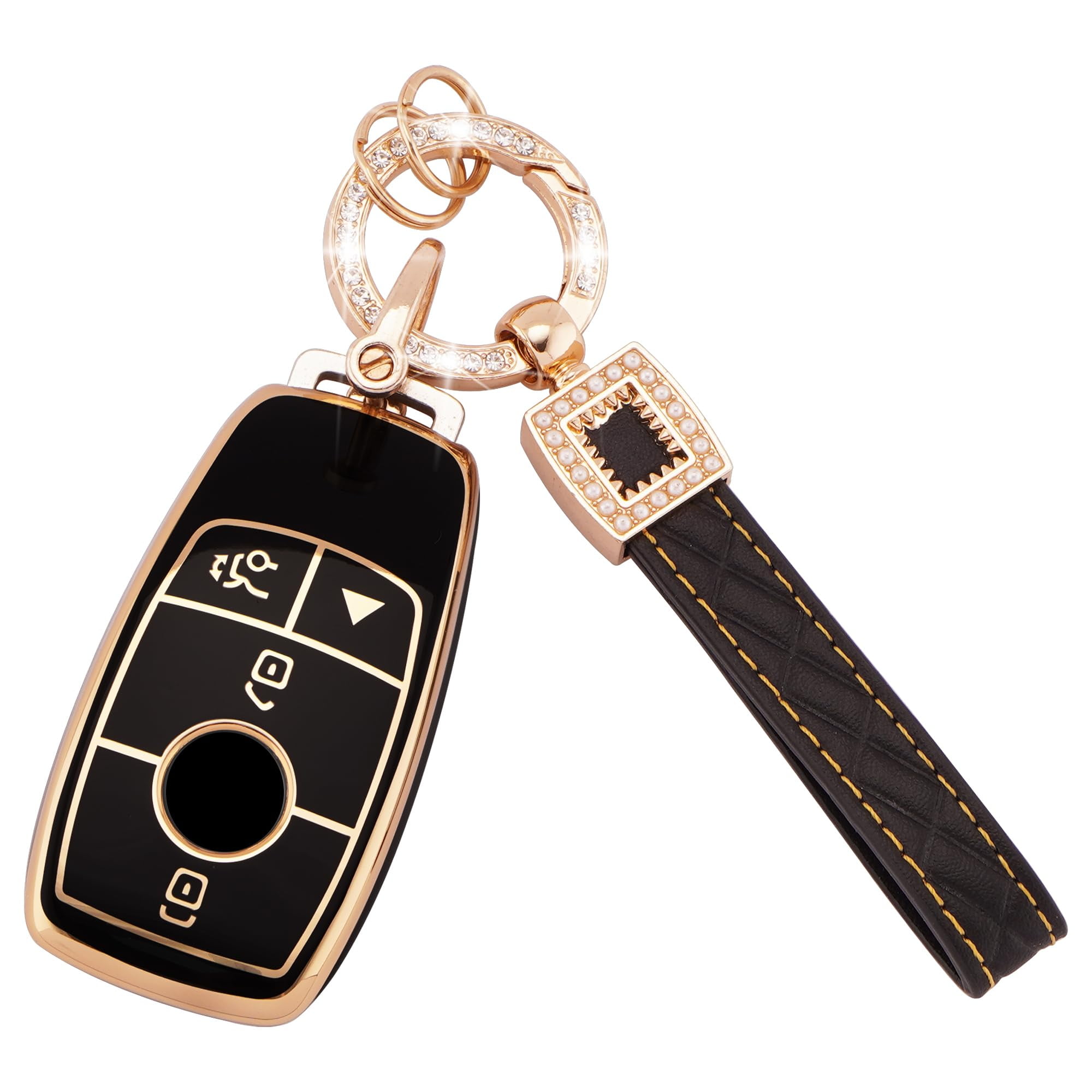 Rugged Flexible TPU 4-Button Key Fob Cover with Secure Keychain for ...