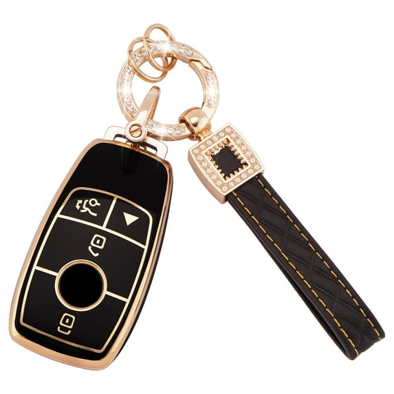 Rugged Flexible TPU 4-Button Key Fob Cover with Secure Keychain for ...