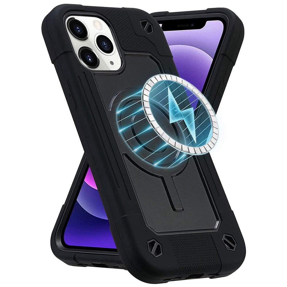 Rugged Heavy Duty Hybrid 3in1 Dual Layer Shockproof Case Cover Magnetic ...