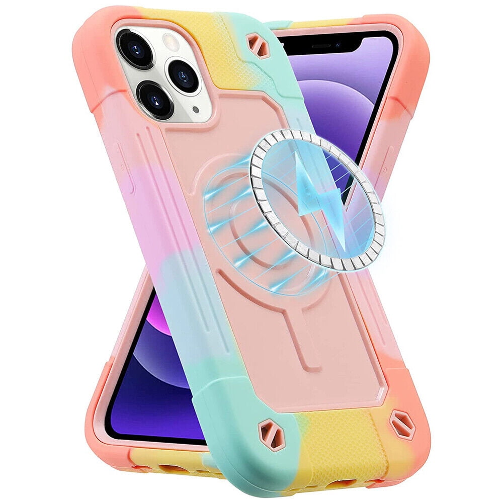 Rugged Heavy Duty Hybrid 3in1 Dual Layer Shockproof Case Cover Magnetic ...