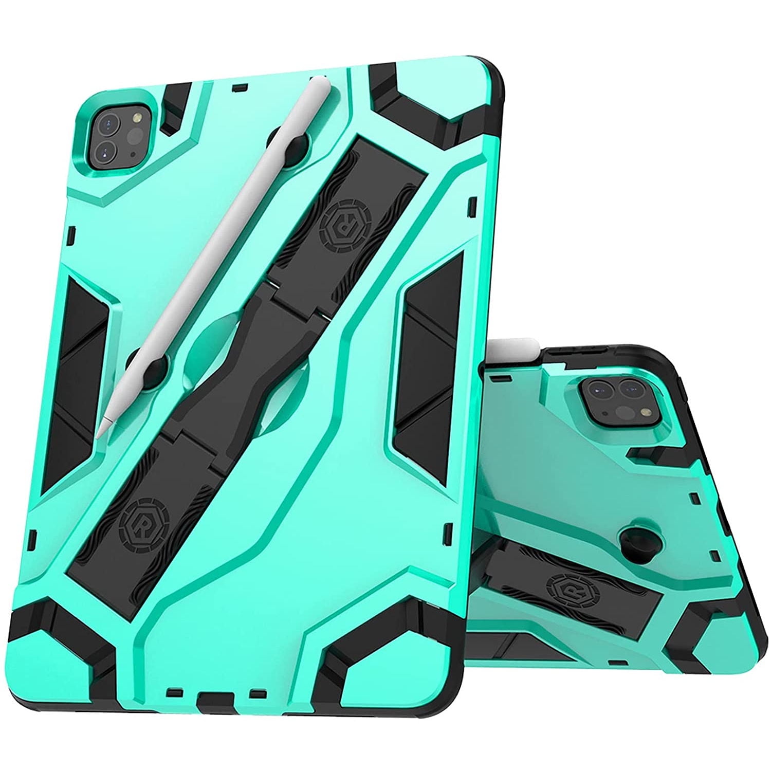 Rugged Hybrid Armor Case with Multi-Functional Kickstand for iPad Air ...