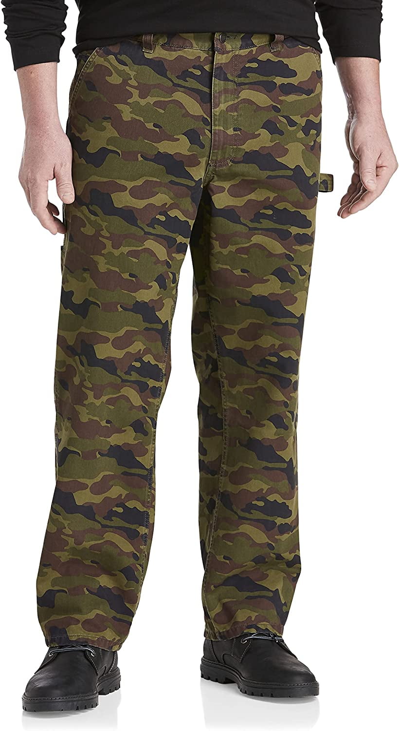 Rugged Loose-Fit Carpenter Pants Camo 54 x 30 - Walmart.com