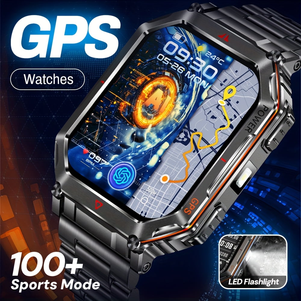 Rugged Outdoor Smartwatch, All-Metal Body, Built-in GPS, IPX8 ...