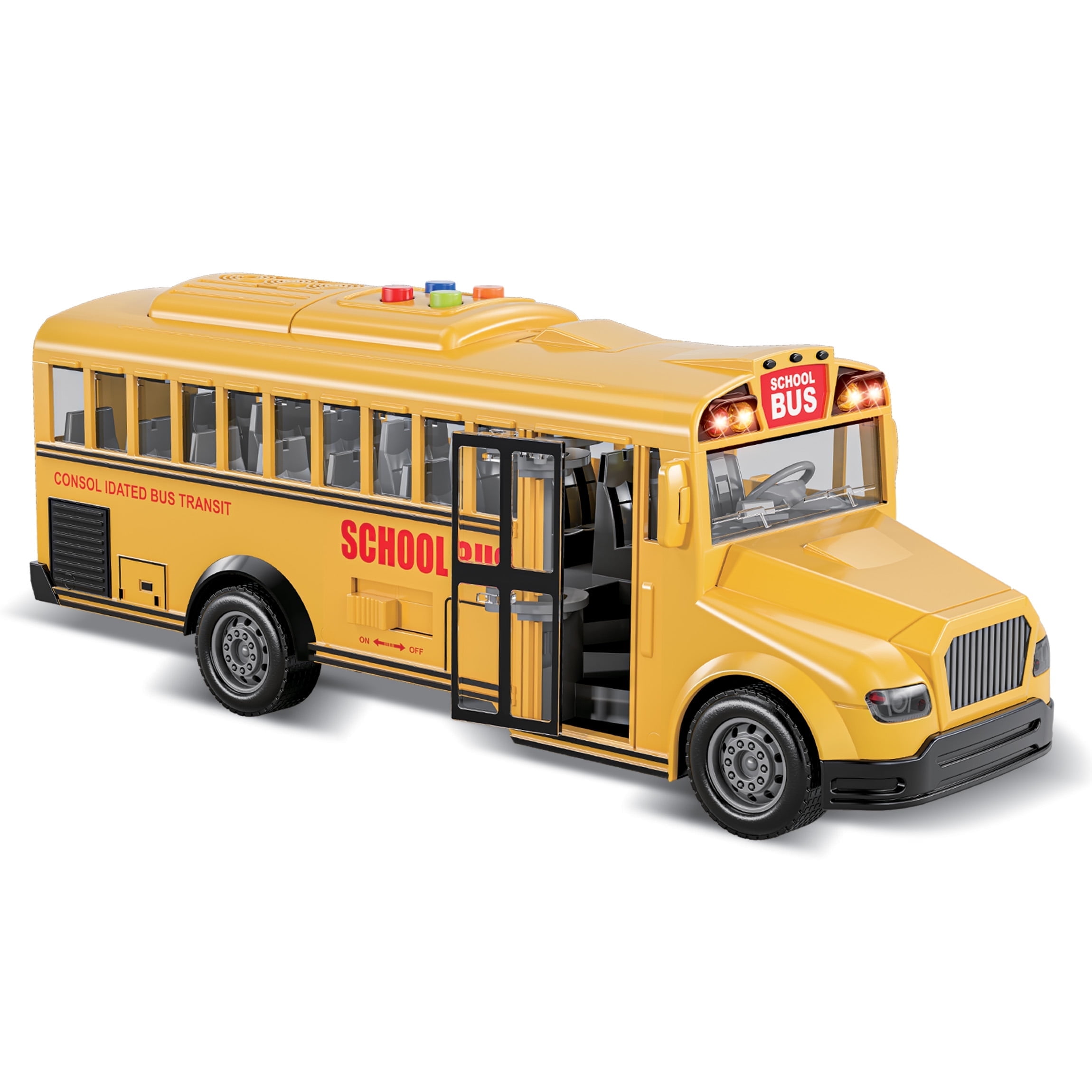 Rugged Racers School Bus Play Vehicle with Lights and Sounds, 1 Count ...
