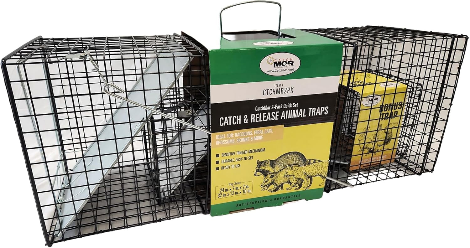 Rugged Ranch CatchMor Live Animal Multi Catch 2 Pack Trap, 1 Large & 1 ...