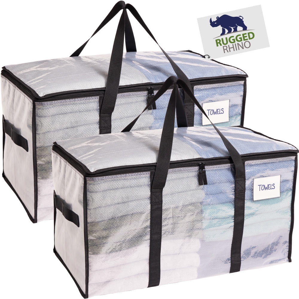 Rugged Rhino Moving Bags, Extra Large 50lb Capacity, Water and Puncture ...