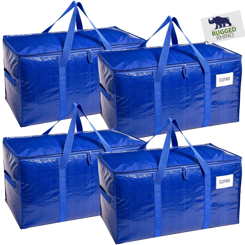 Rugged Rhino Moving Bags, 50lb Capacity, Water & Puncture Resistant 4pk ...