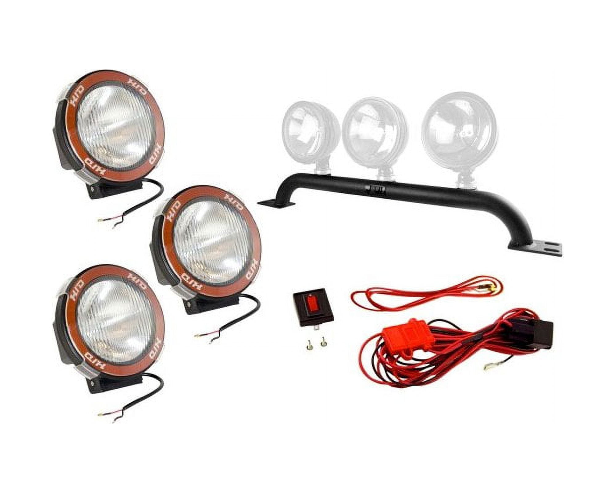 Rugged Ridge 12495.08 Light Bar Kit, Bumper Mounted, 6 Inch Slim, 97-06 ...