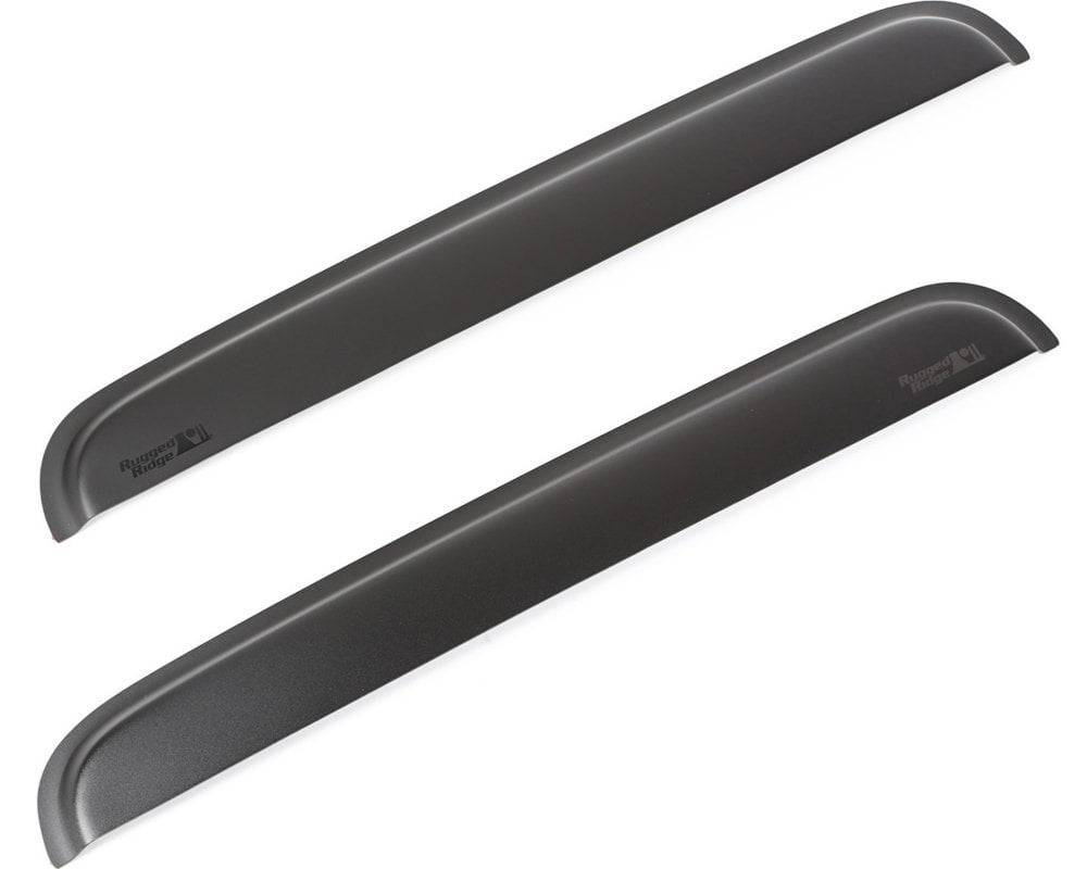 Rugged Ridge 81349.87 Window Visor Kit, Rear, Matte Black, Tape, 99-14 ...