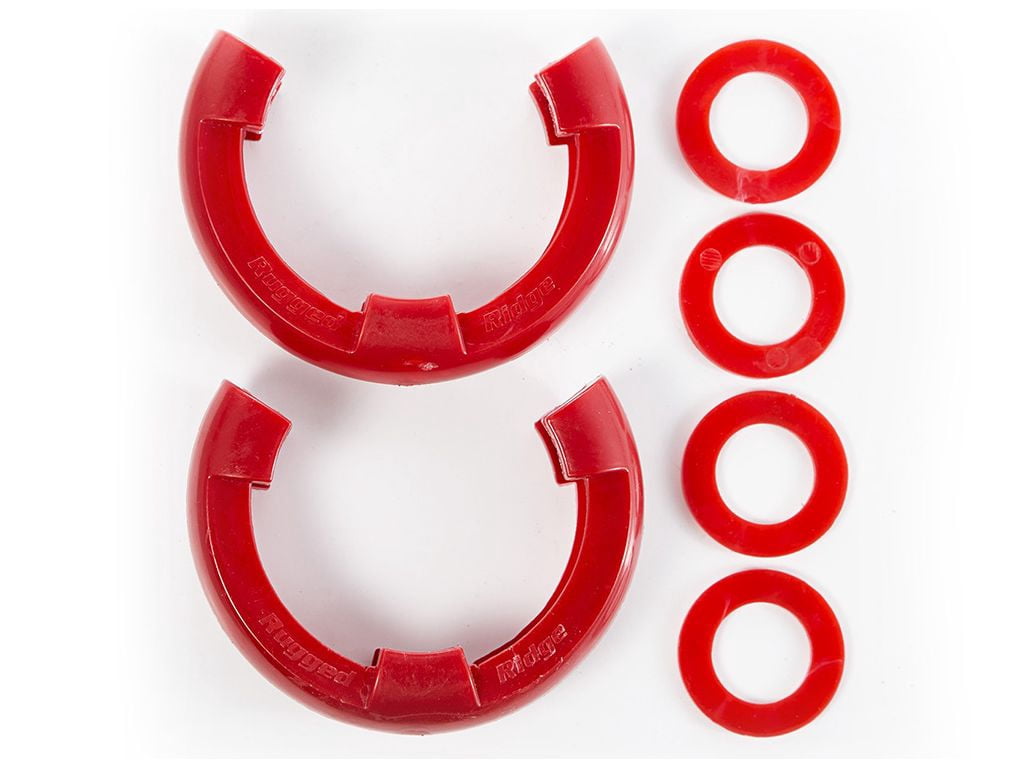 Rugged Ridge D-Ring Shackle Isolator Kit, Red Pair, 3/4 inch 11235.31 ...