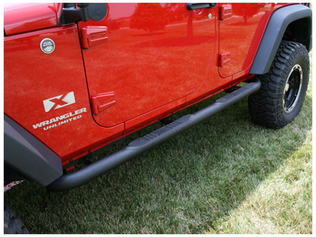 Rugged Ridge by RealTruck 3" Tube Side Steps for Wrangler JKU 4-Door ...
