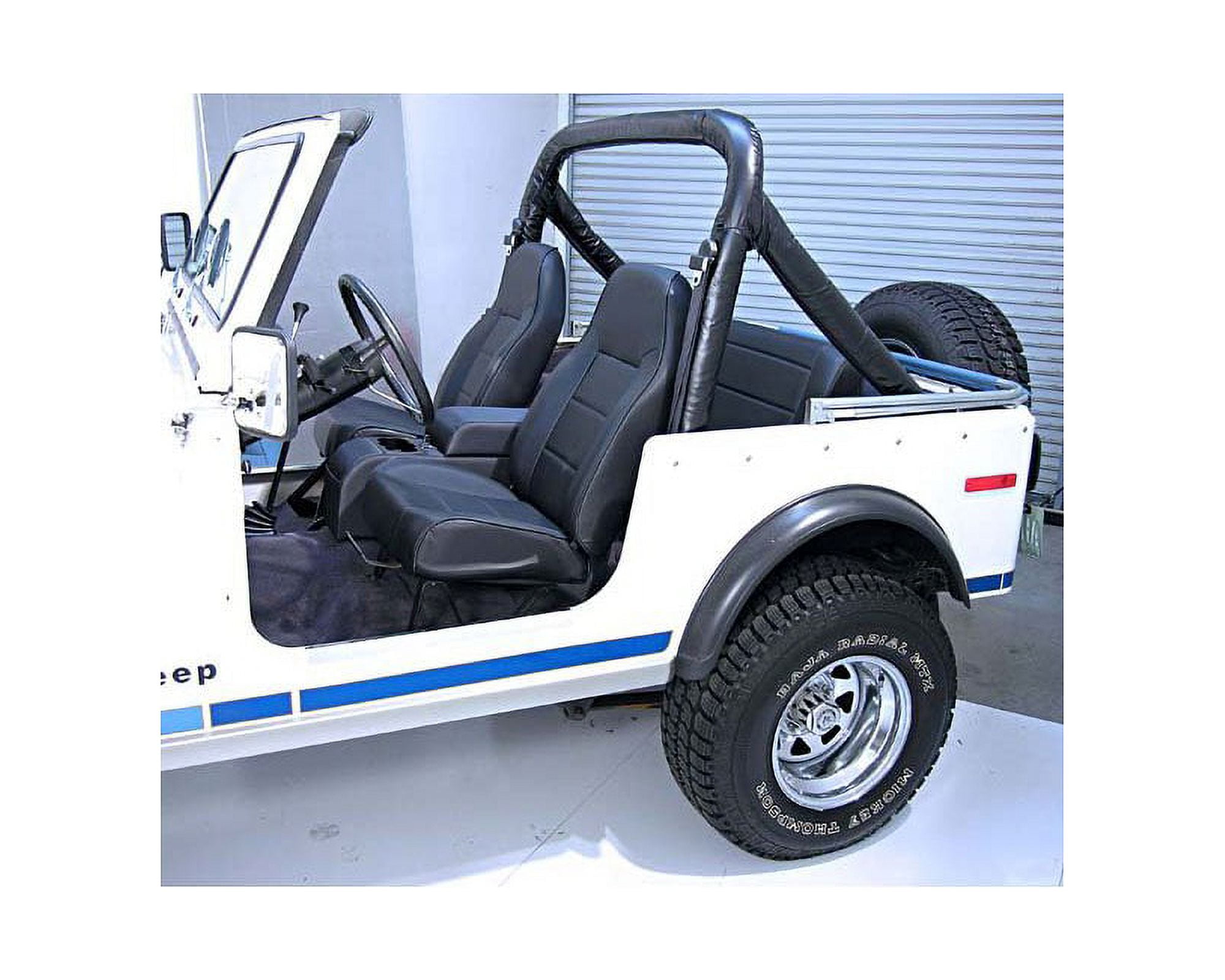 Rugged Ridge by RealTruck Seat for Jeep CJ/Wrangler YJ/TJ | Front, High-Back, No-Recline, Black ...